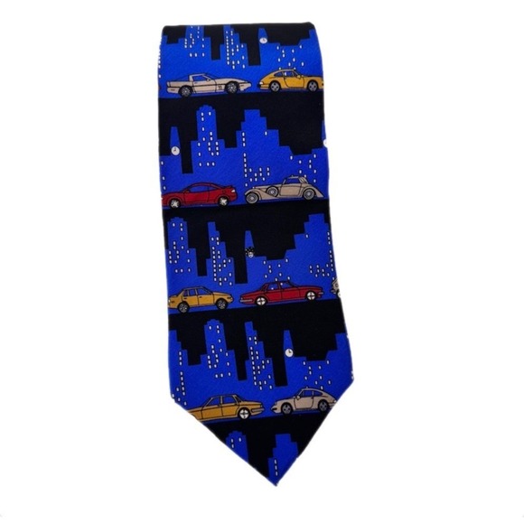 Vicky Davis | Accessories | Vtg Vicky Davis Necktie Men Blue Rush Hour ...